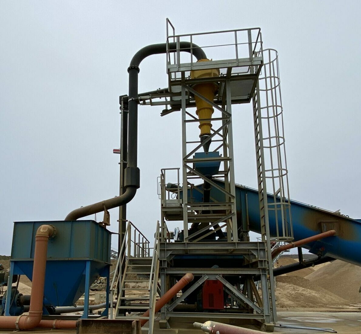 CleanCut-Zyklon: semimobile Waschmodule zur Sandaufbereitung